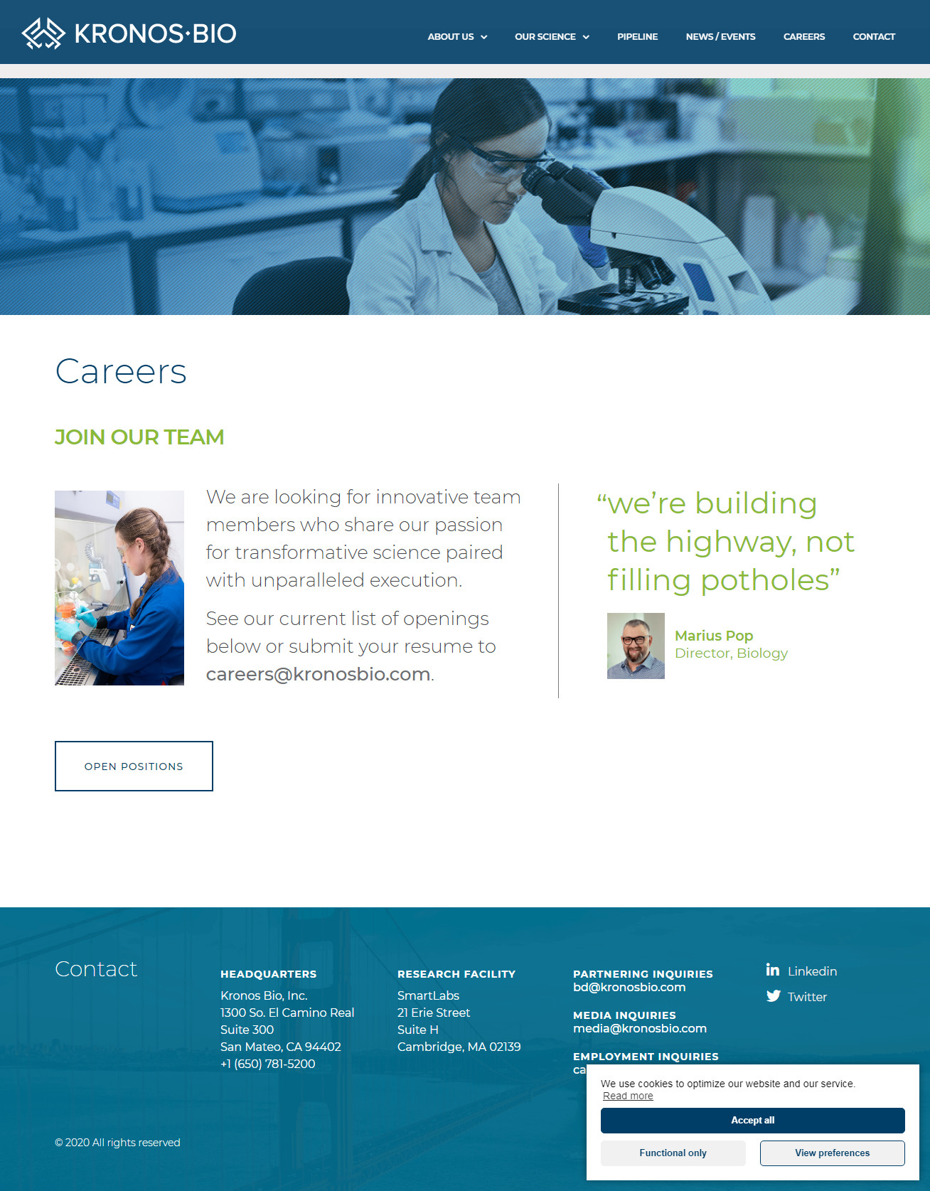 Kronos Bio Inc. (KRON) | IPO 2020