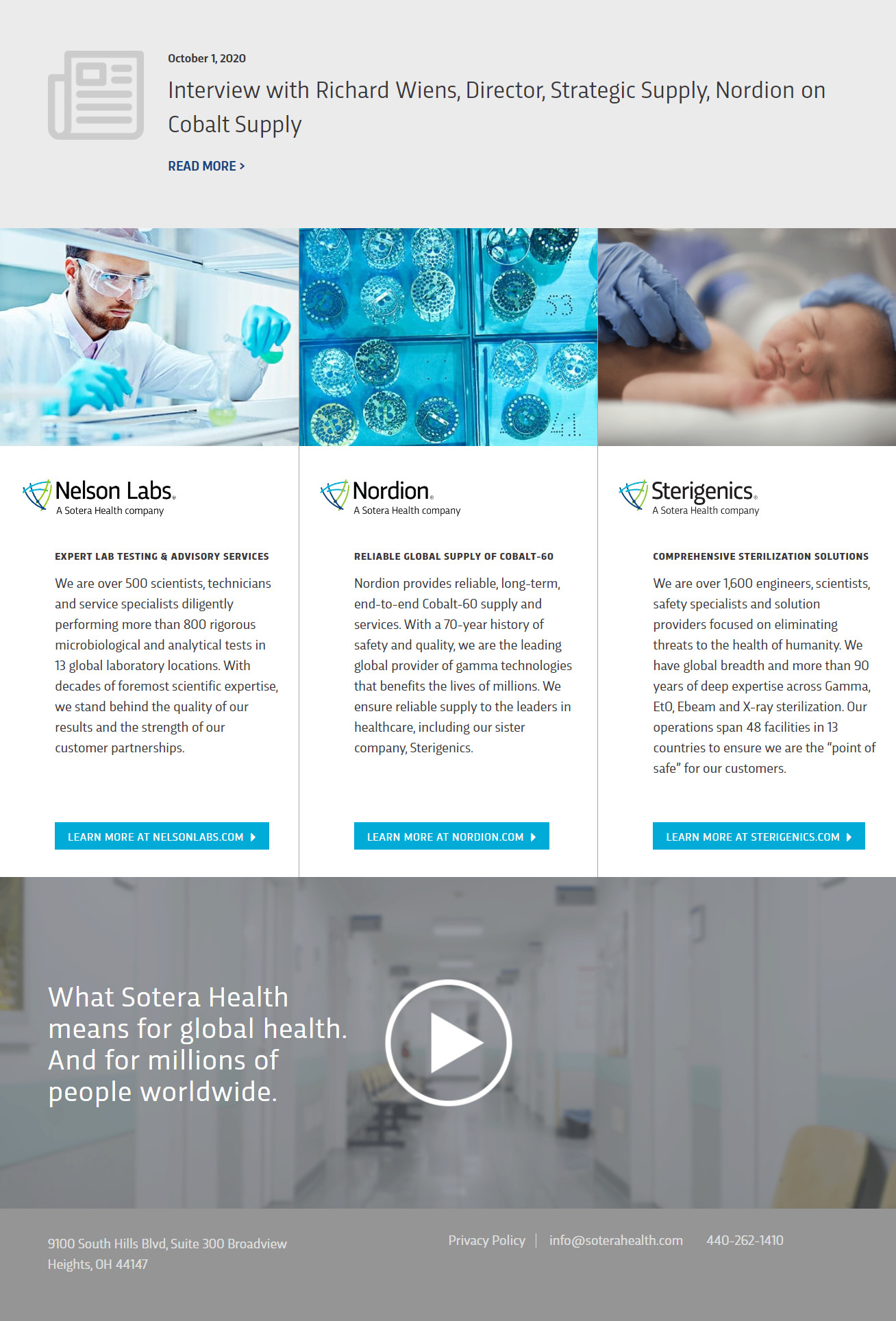 Sotera Health Company (SHC) | IPO 2020